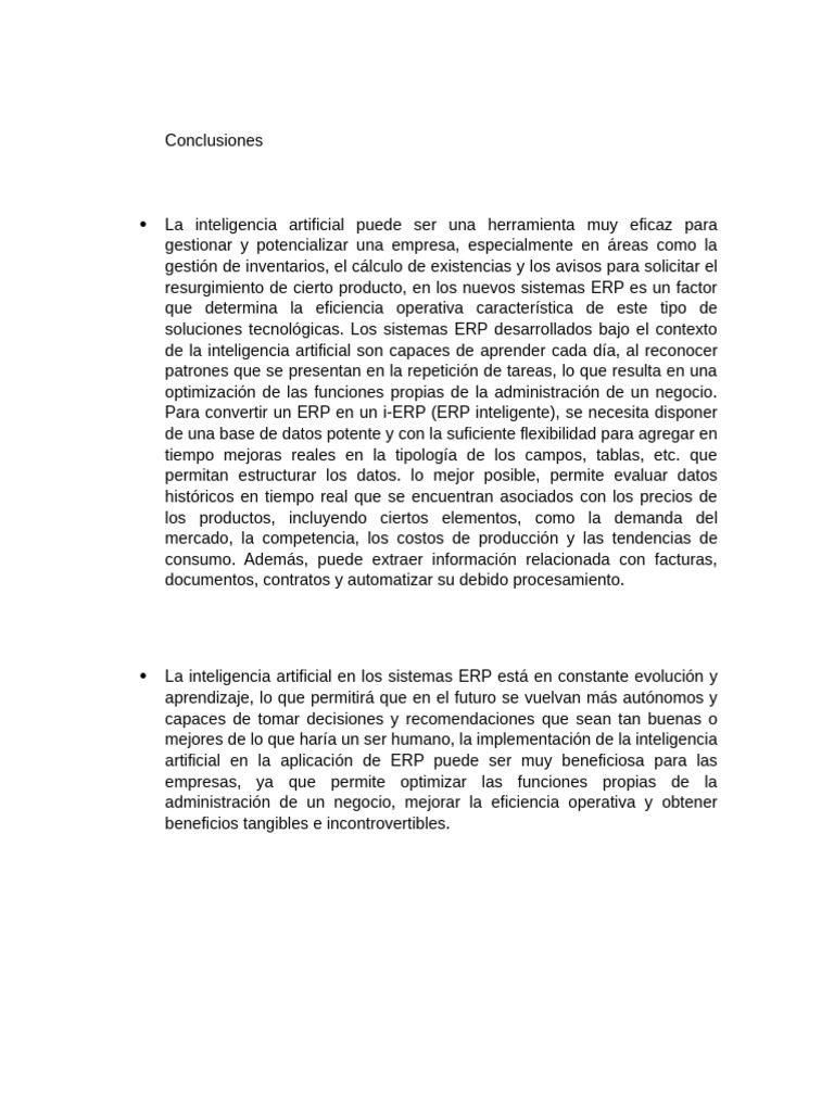 Conclusiones | PDF