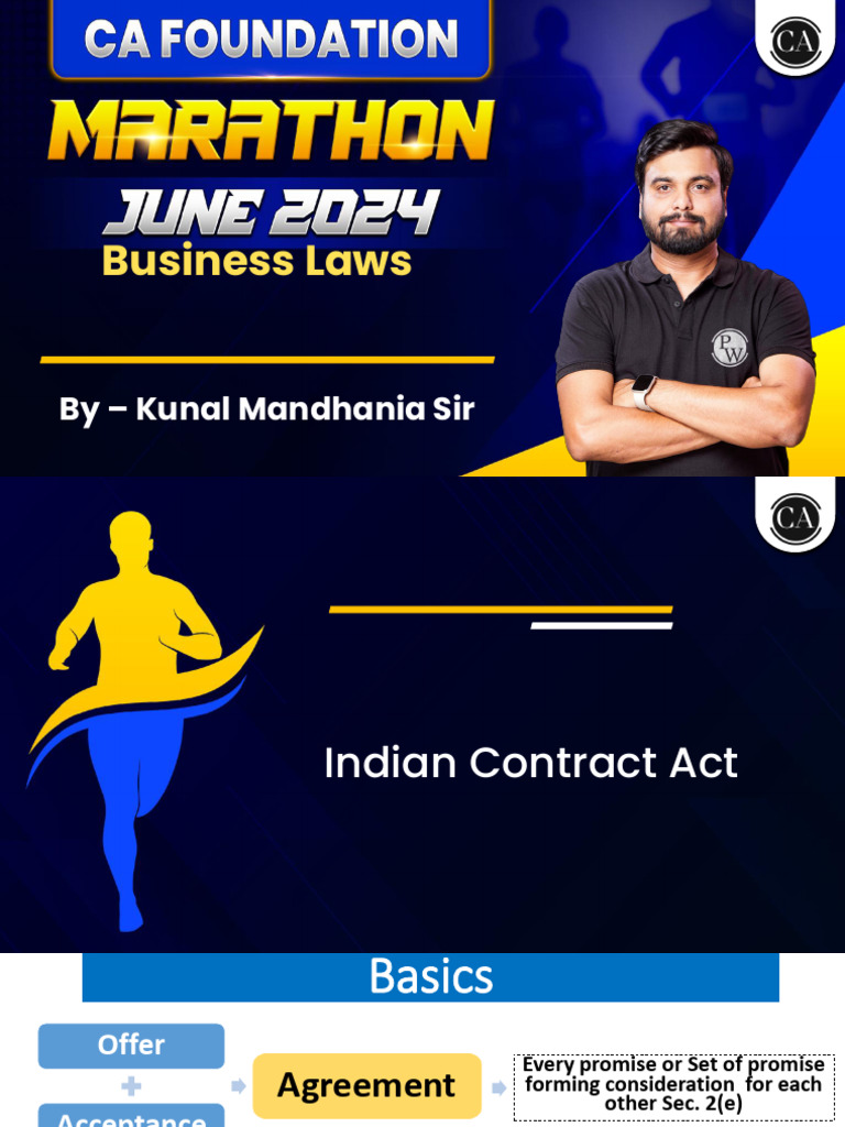 Law Marathon - Day 2 - Contract Act | PDF