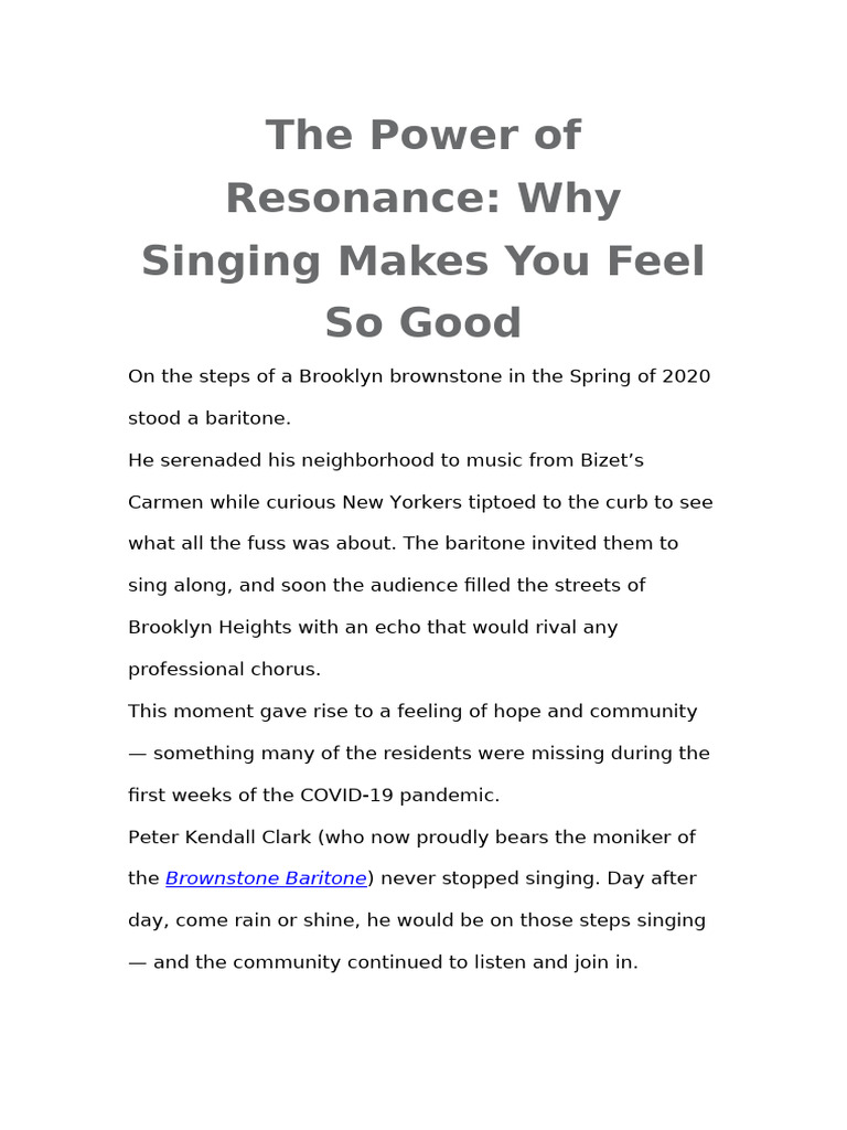 The Power of Resonance | PDF