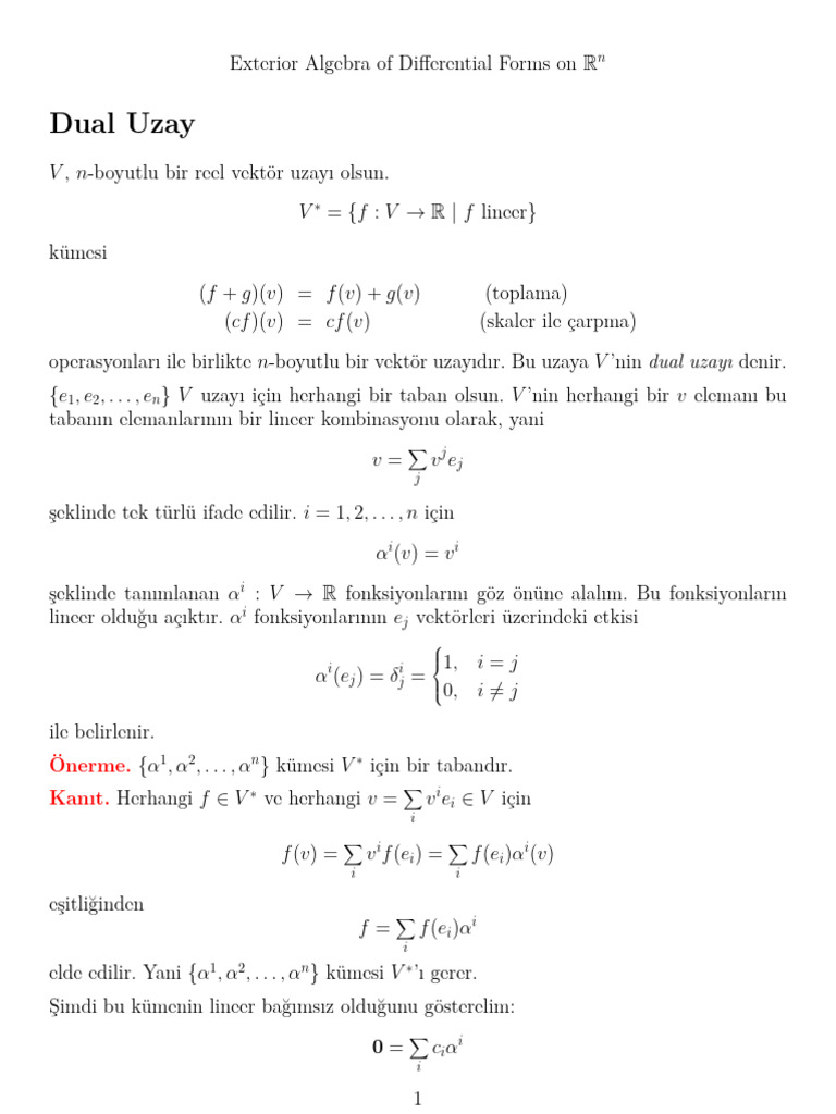 Tensors and Differential Forms | PDF