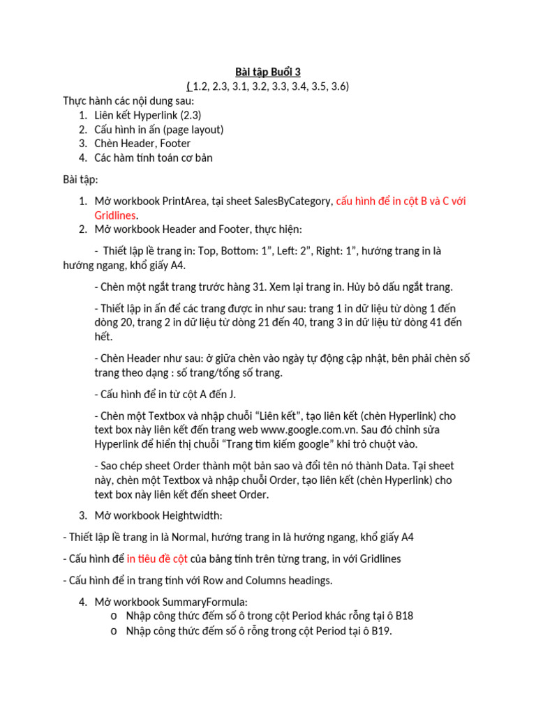 Bài tập - 3a | PDF