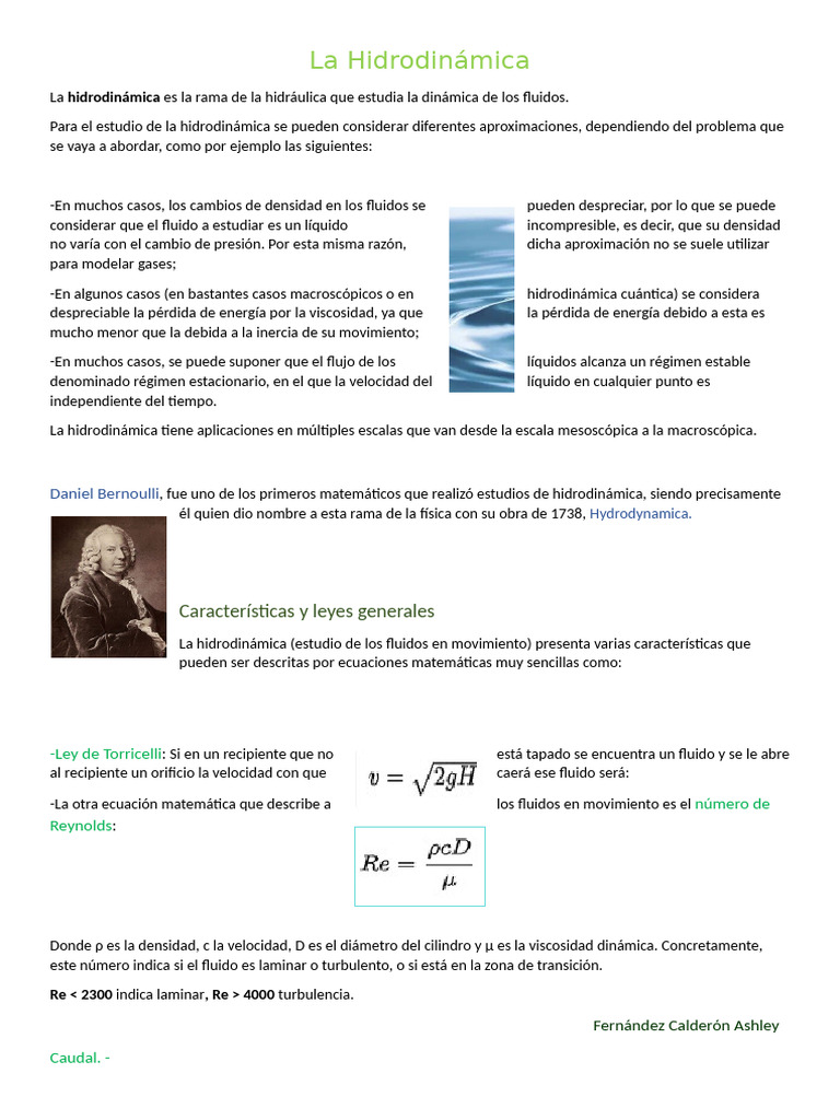 La Hidrodinámica 2 | PDF