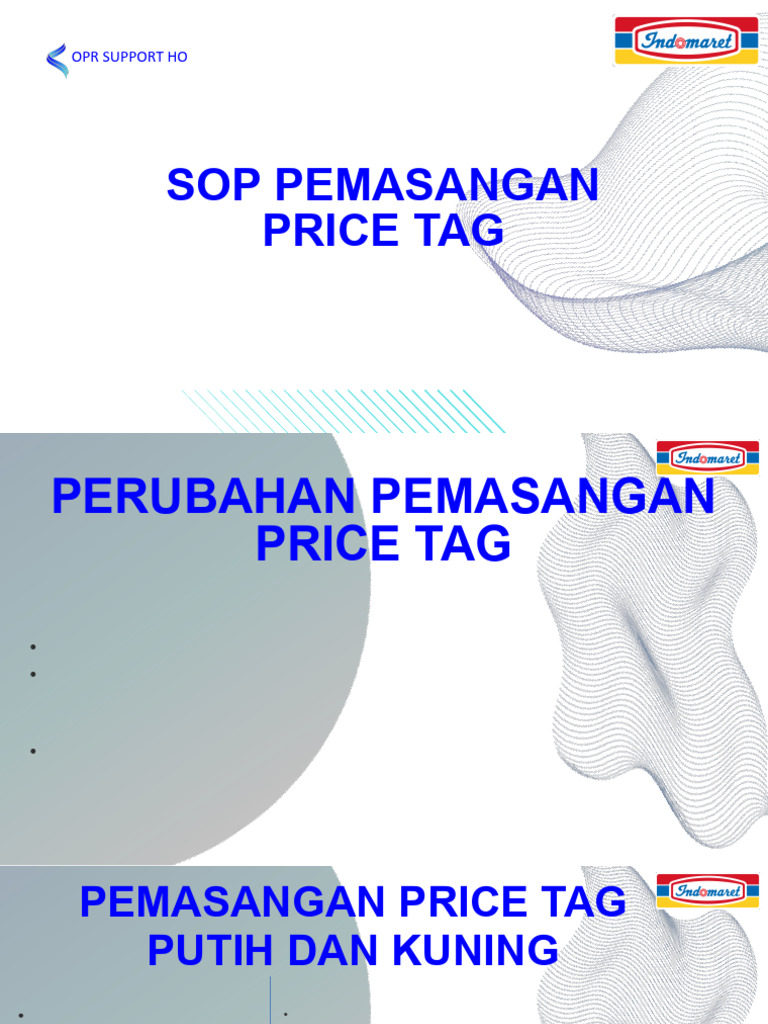 Sop Pemasangan Price Tag Promosi Dan Non Promosi 170424 | PDF