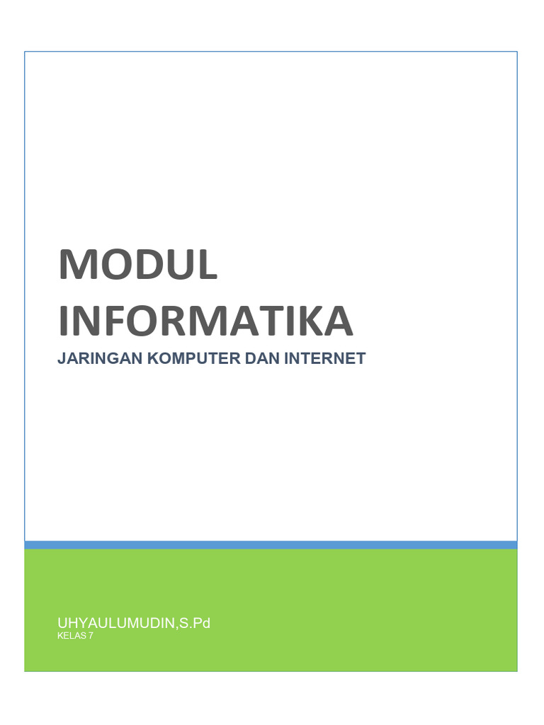 OK Modul Ajar Informatika - Jaringan Komputer Dan Internet - Fase D | PDF