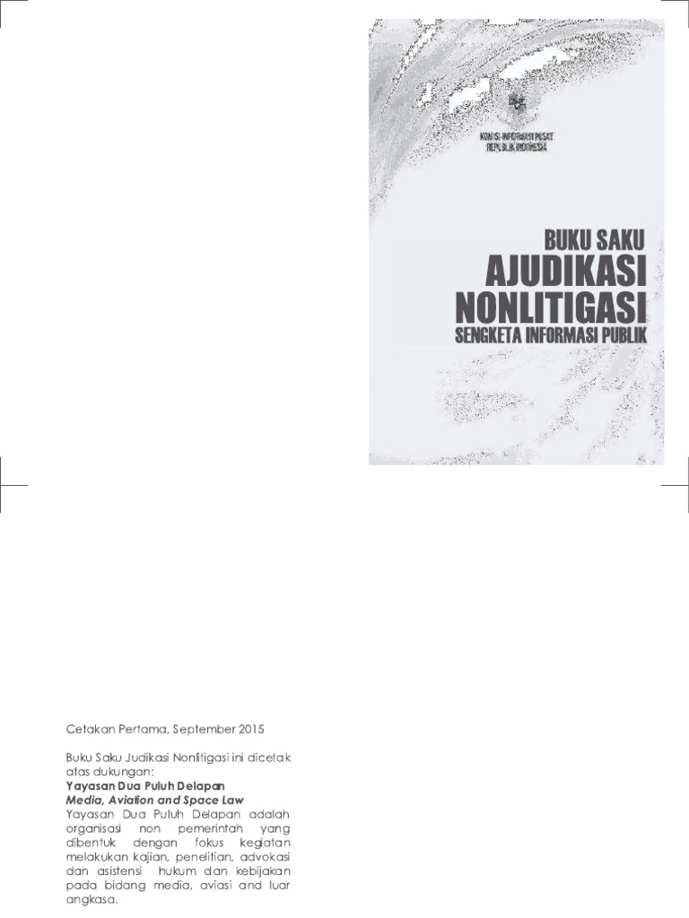 6.buku Saku Adjudikasi Litigasi-Sengketa Inf - Publik..18092015 | PDF