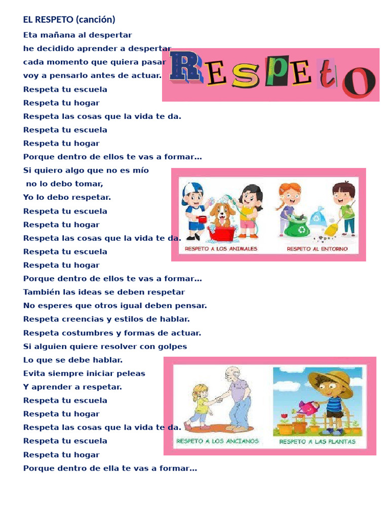 EL RESPETO CANCION Revisado | PDF
