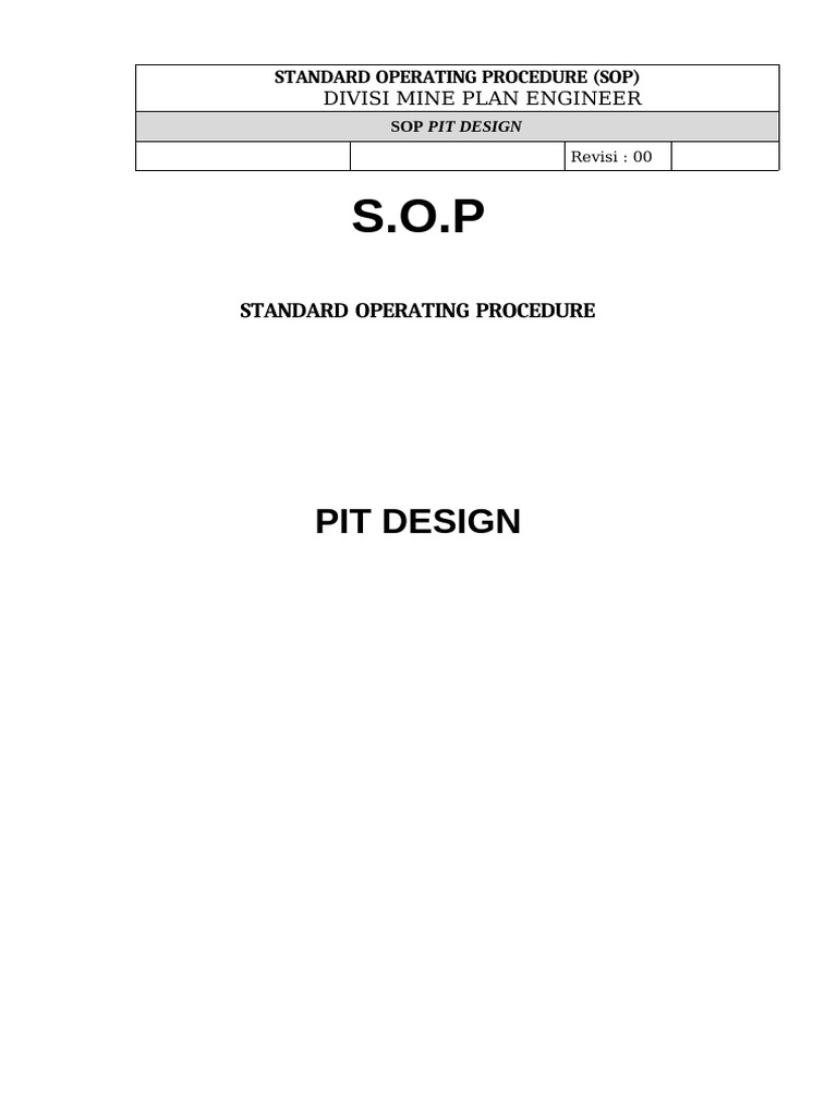 Sop Pit Design r1 | PDF