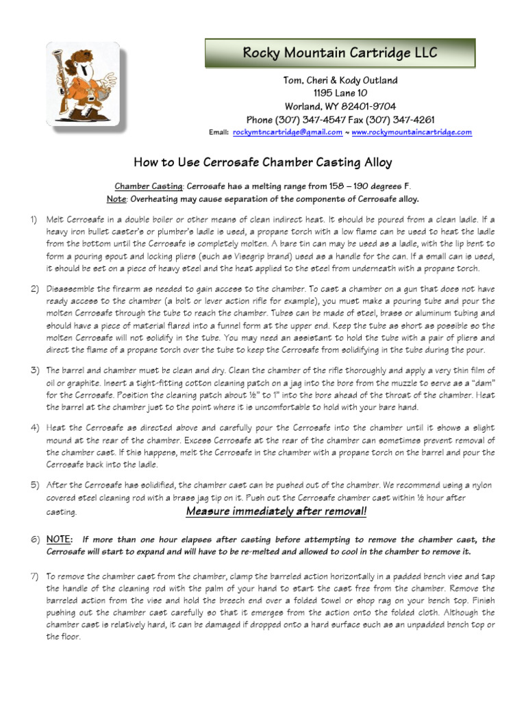 Cerrosafe Use | PDF