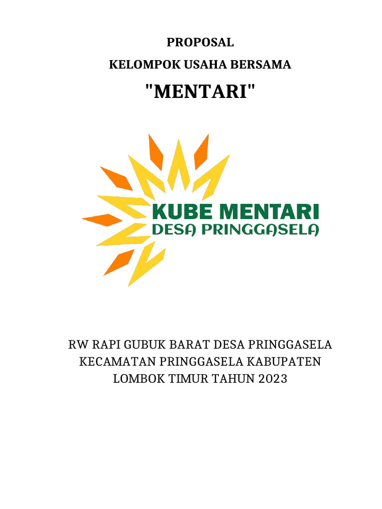 Kube Mentari 1 | PDF
