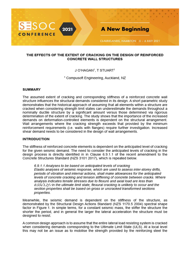 SESOC - The effects of extent of cracking on the design of RC wall ...