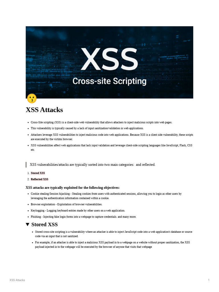 XSS Notes | PDF