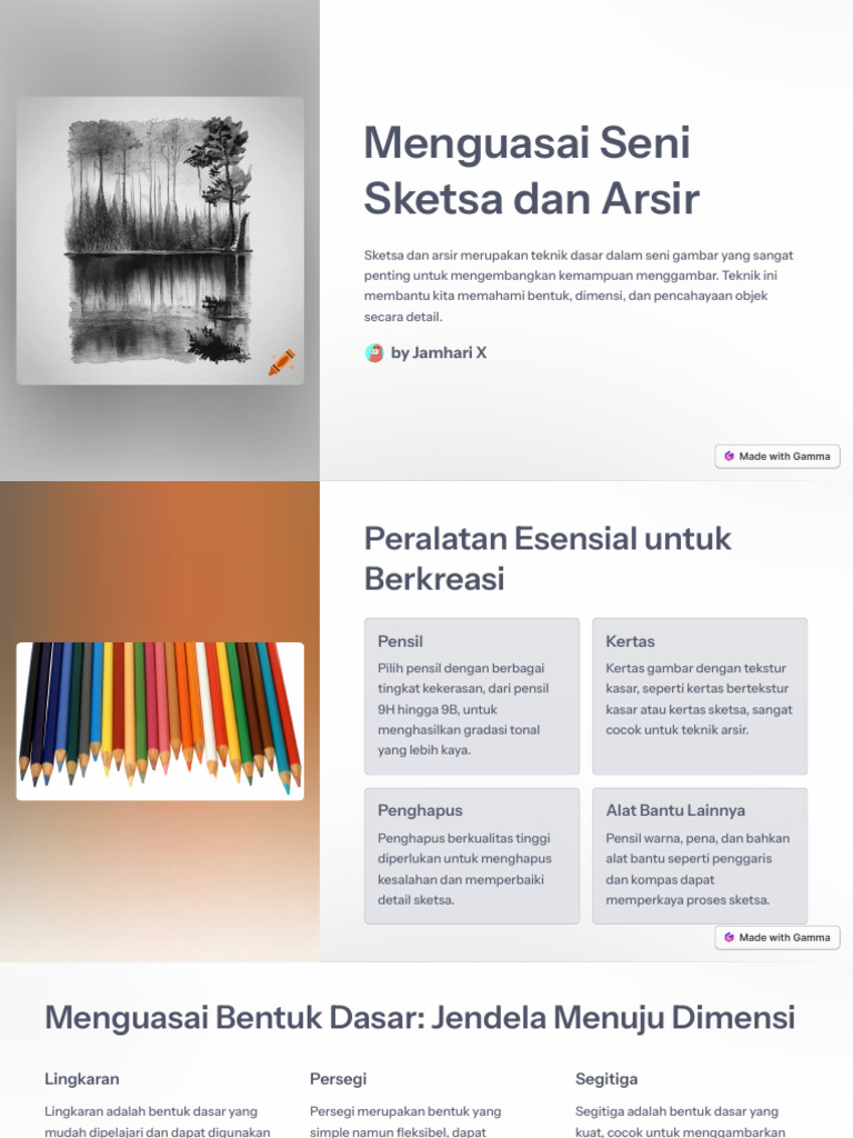 Menguasai Seni Sketsa Dan Arsir | PDF