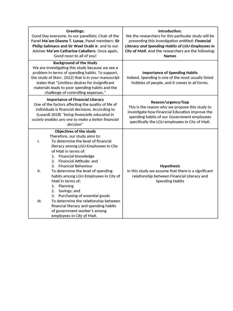 Proposal Defense Guide | PDF