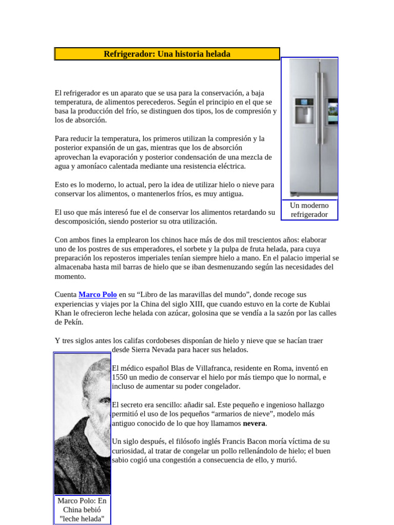 El Refrigerador | PDF