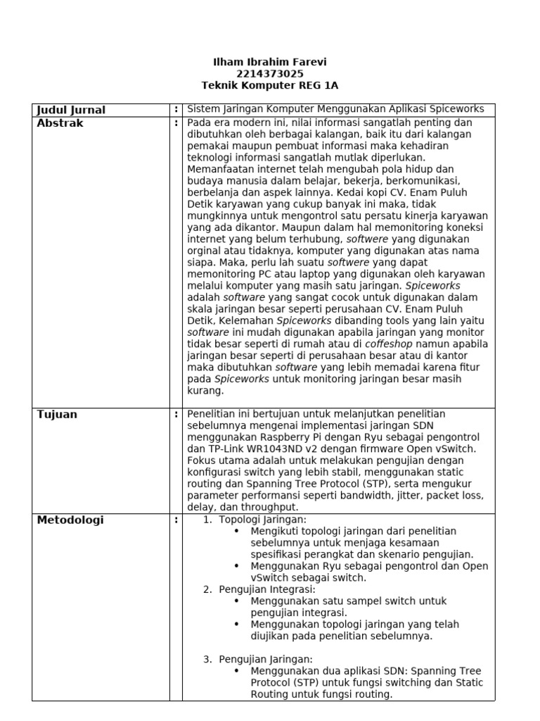 Contoh Review Jurnal | PDF