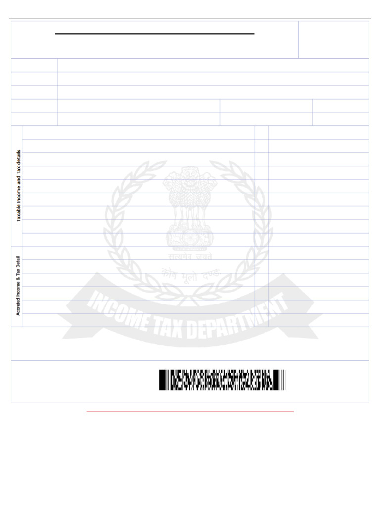 Indian Income Tax Return Acknowledgement 2022-23: Assessment Year | PDF