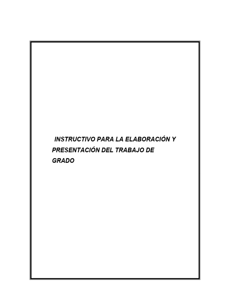 Instructivo de Trabajo de Grado Iut Av | PDF