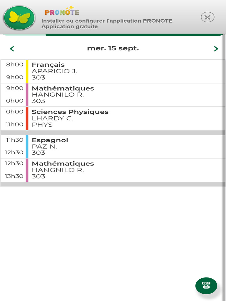 LYCEE FRANCO MEXICAIN - PRONOTE - Espace Élèves | PDF