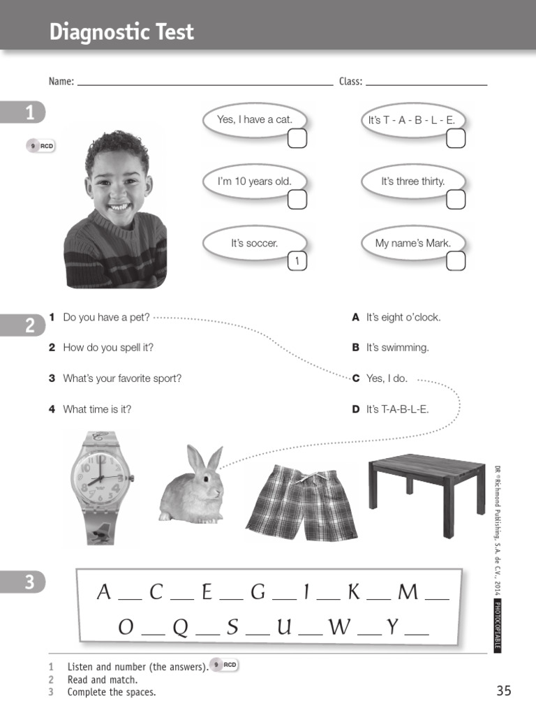 Tests B4 - Diagnostic Test | PDF