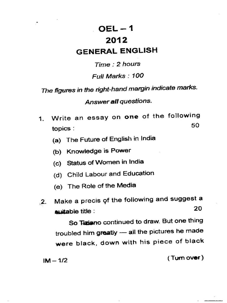 OPSC OES General English Model Paper | PDF