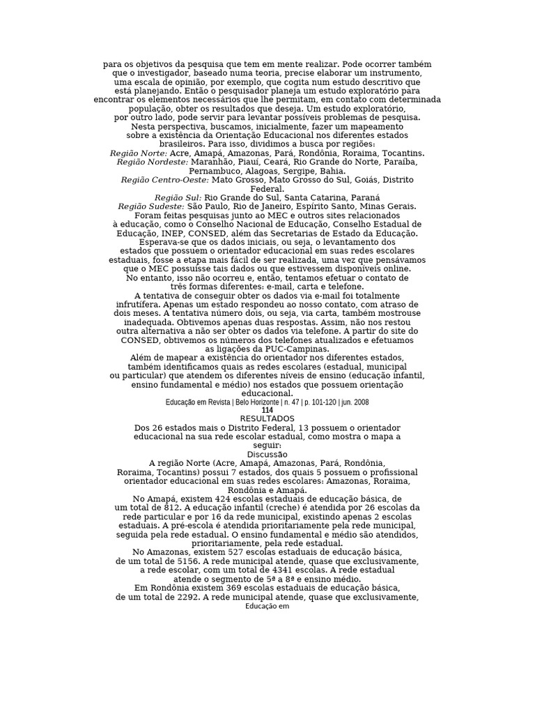 Para Os Objetivos Da Pesquisa Que Tem em Mente Realizar | PDF