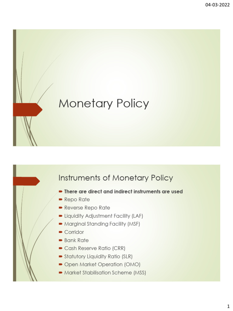 Monetary Policy Lecture - 3 | PDF