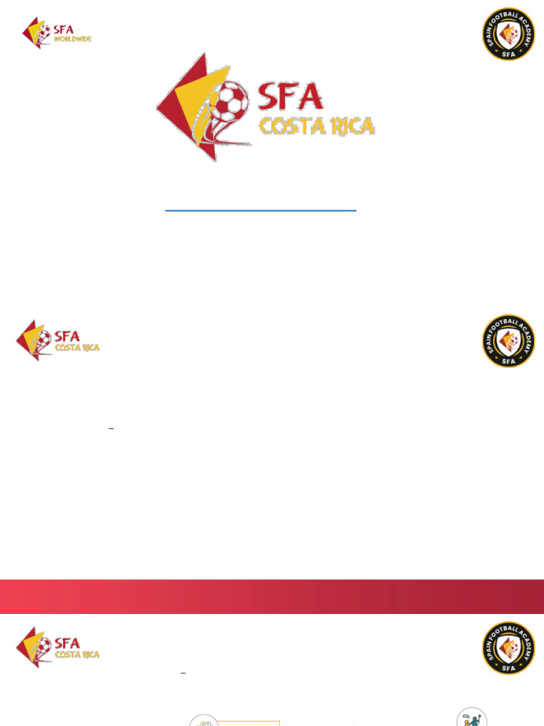SFA Costa Rica: Formación Integral Fútbol | PDF | Sports & Recreation