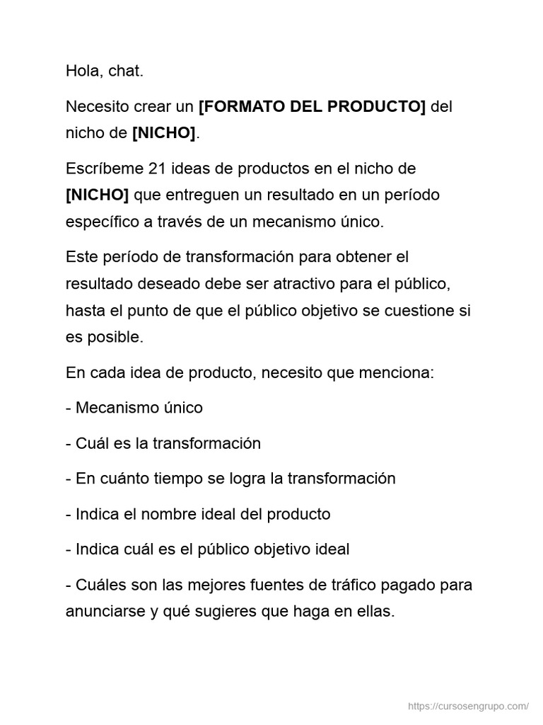 Bono 2 Prompt para Tener Ideas de Productos | PDF