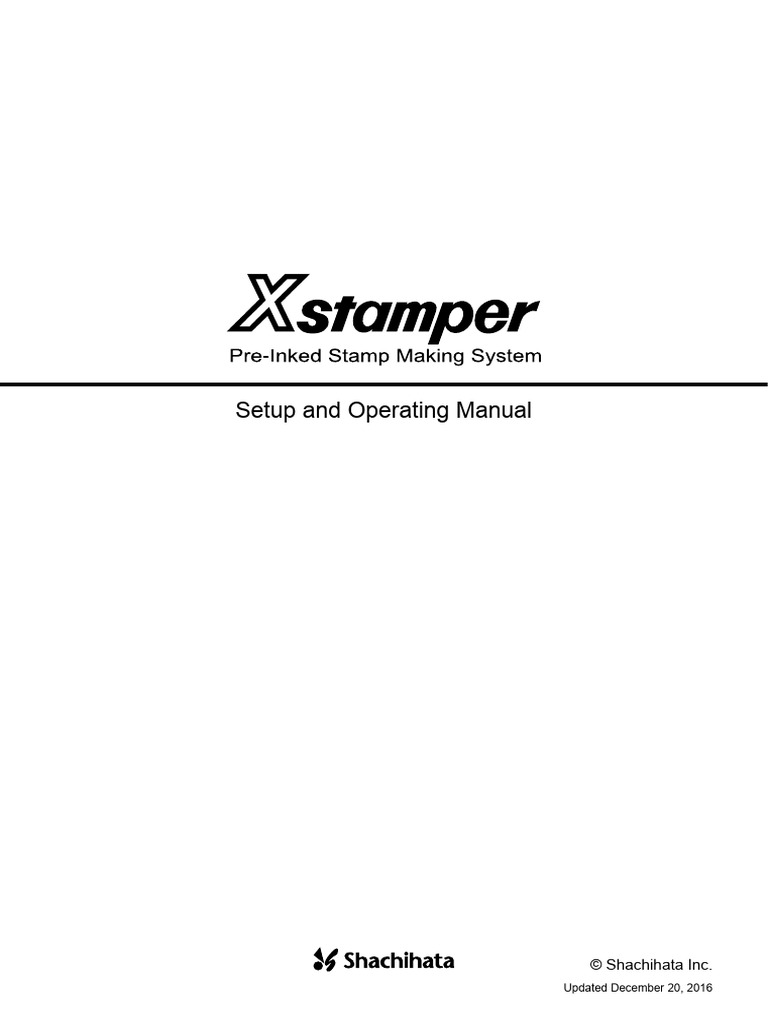 Xstamper Pre-Inked Stamp Operating Manual | PDF | Typefaces