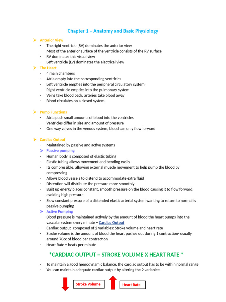 Chapter 1 - Anatomy and Physiology | PDF