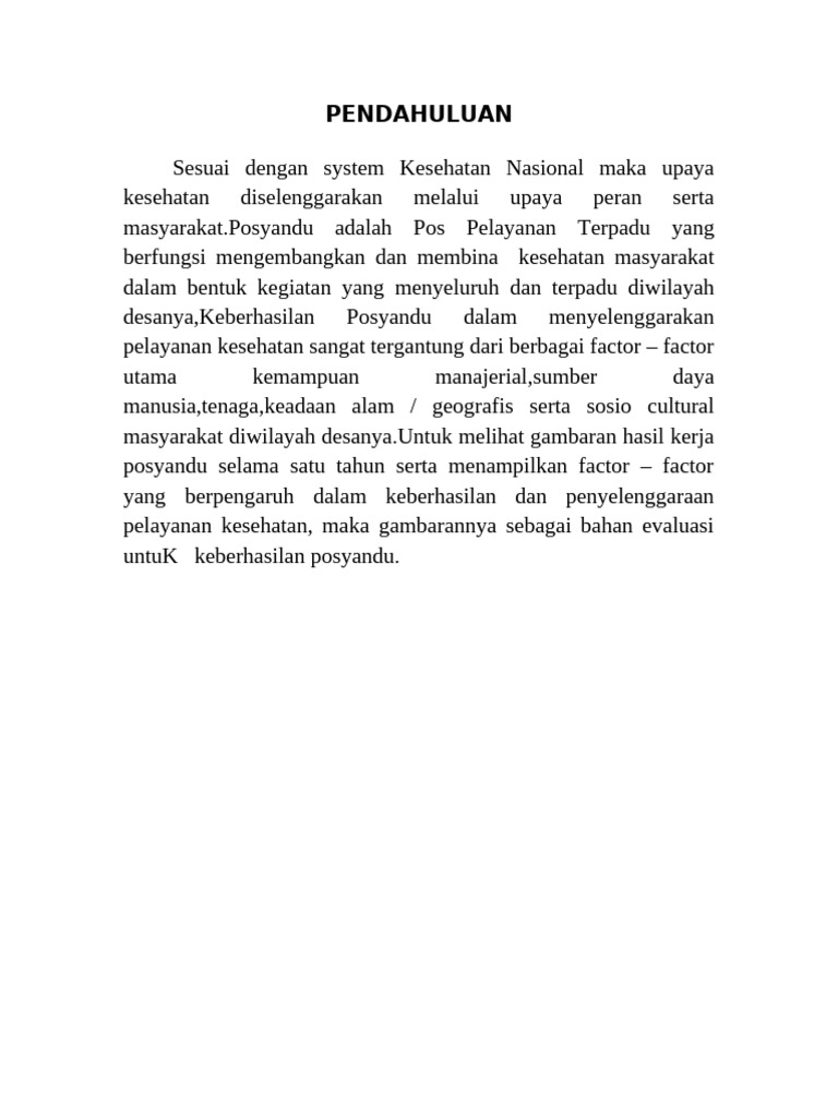 Copy Profil Posyandu Awal | PDF