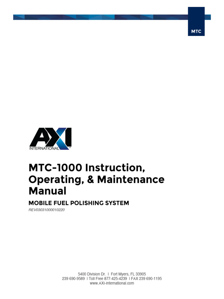 MTC-1000 Manual | PDF