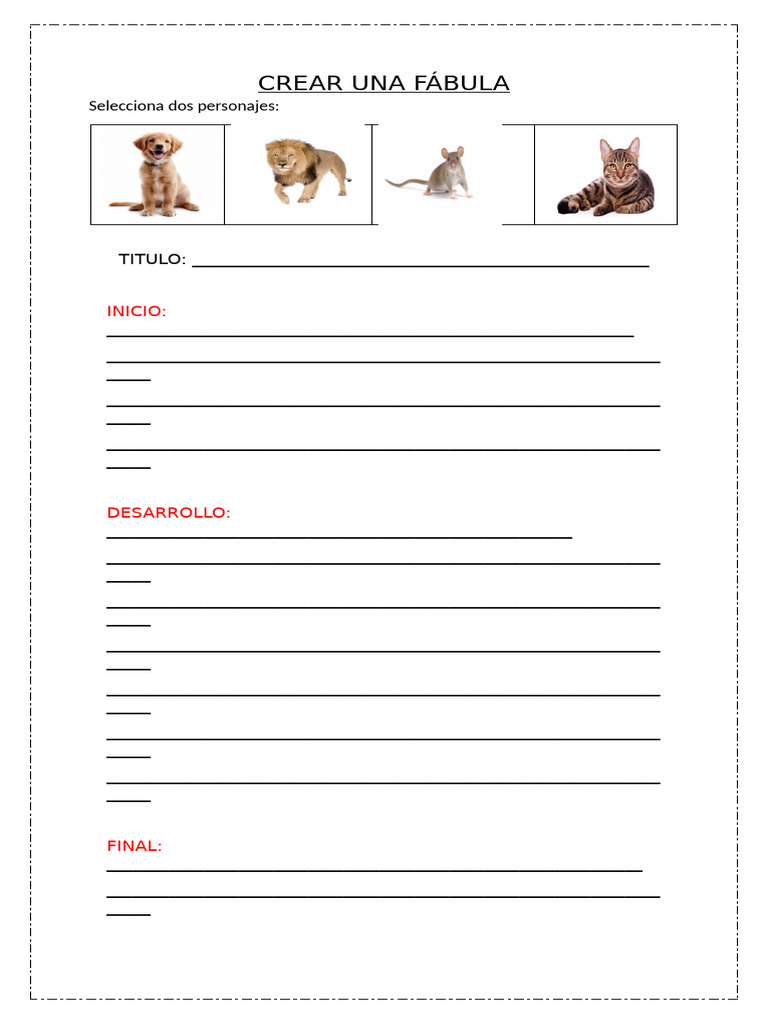 Formato creación de fabula | PDF