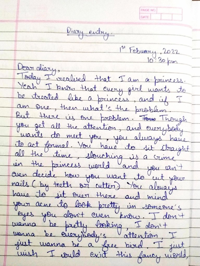 Diary Entry by Sarvagya Jain 1 | PDF