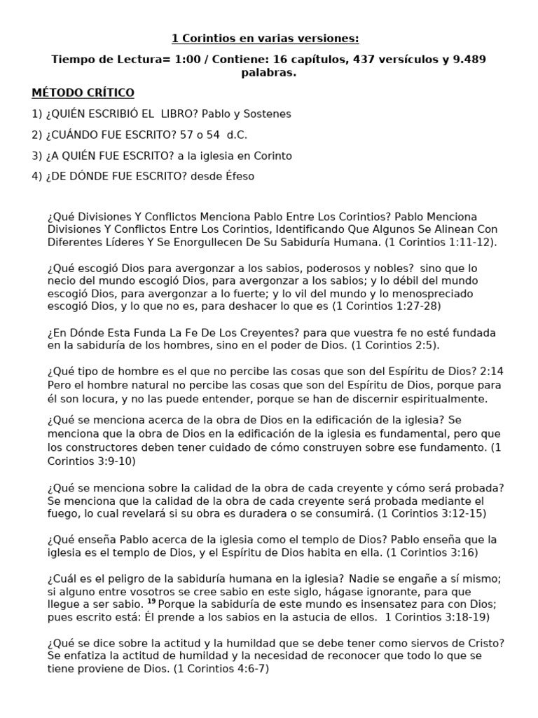 1 Corintios | PDF