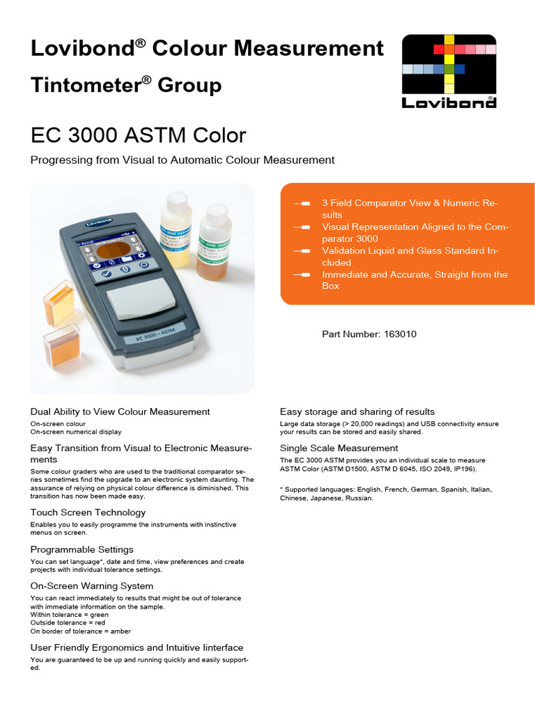 Lovibond - EC 3000 ASTM Color en | PDF