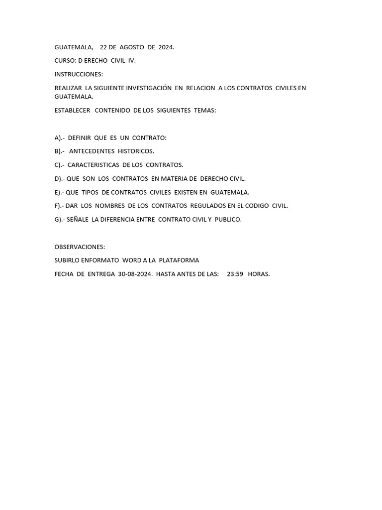 Primer Tarea Derecho Civil IV | PDF