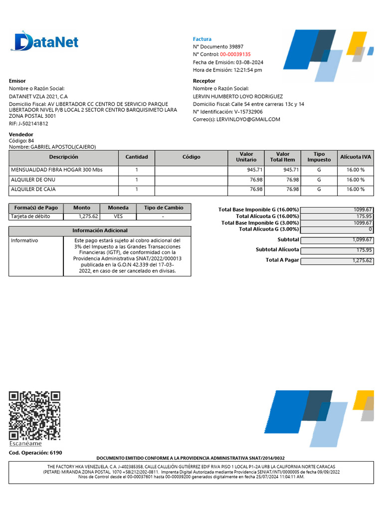 factura data net | PDF