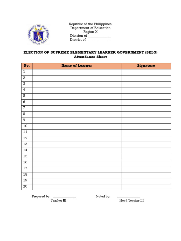 attendance SELG election | PDF