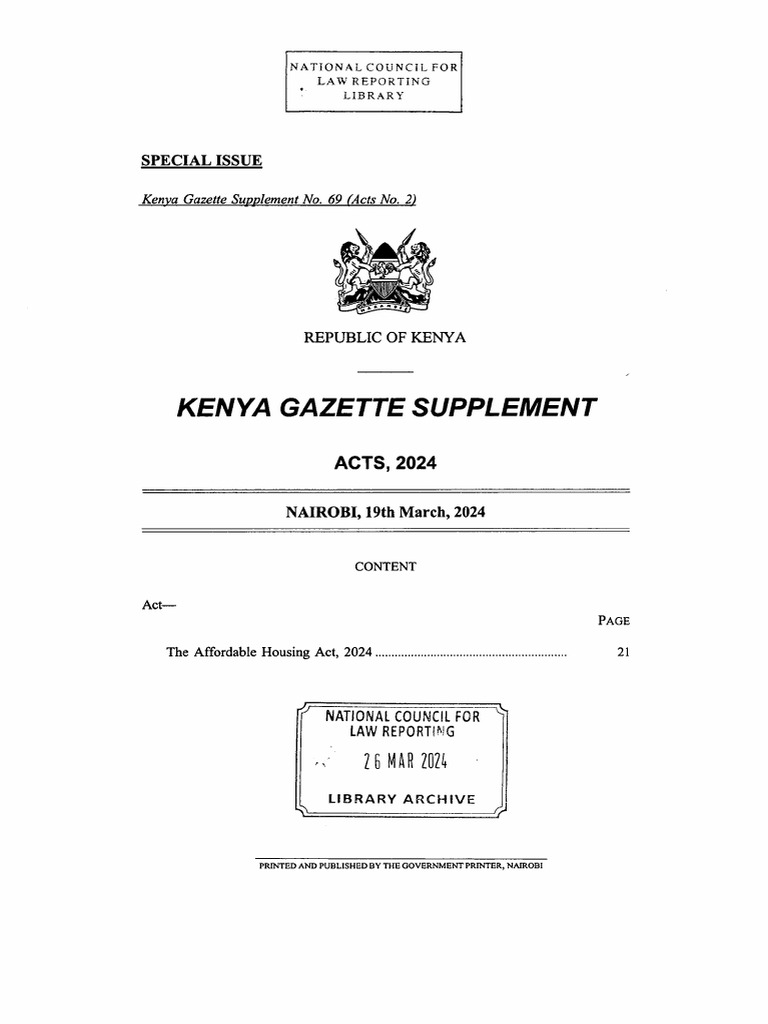 Affordable-Housing-Act 2024 | PDF