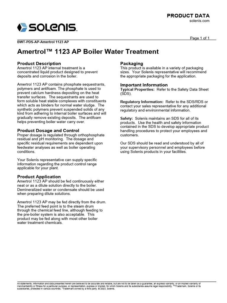 BWT-PDS-AP-Amertrol 1123 AP | PDF