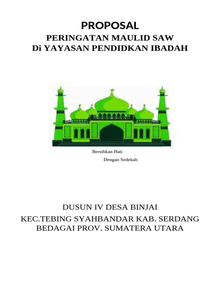 Cover Proposal Maulid | PDF