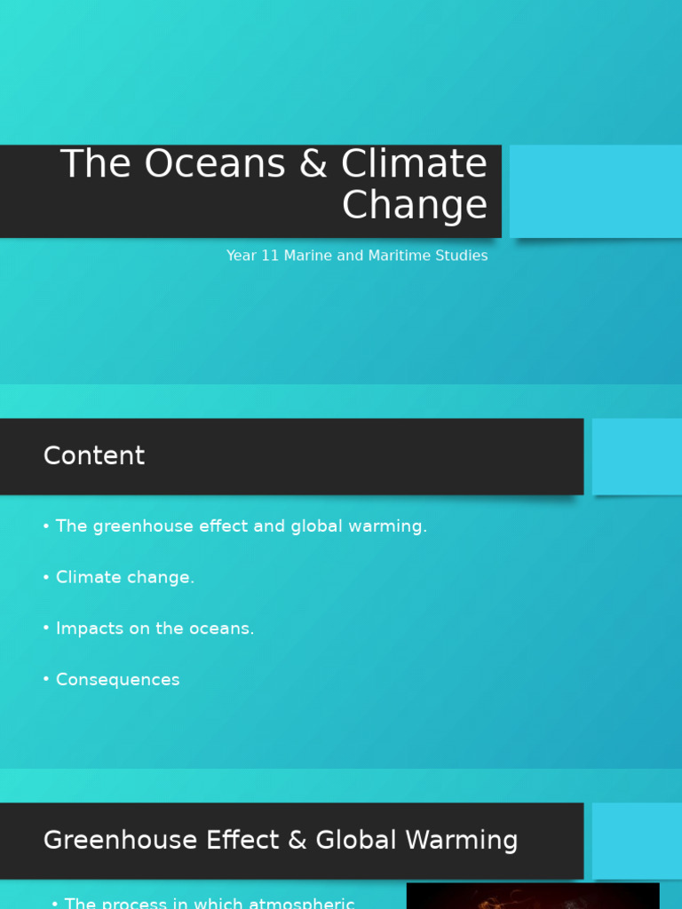 The Oceans & Climate Change | PDF