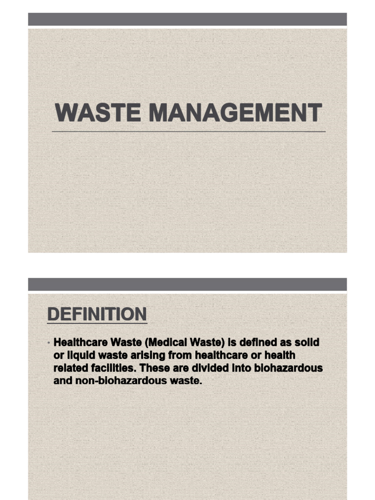 WASTE MANAGEMENT | PDF