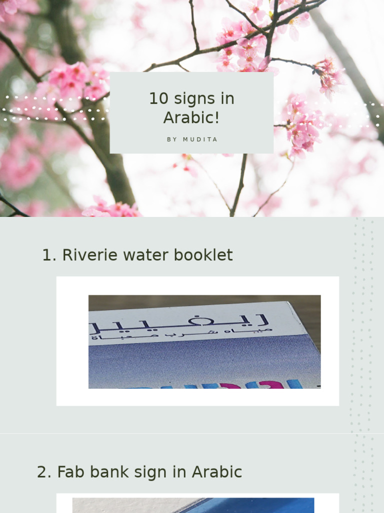 10 Signs in Arabic! | PDF