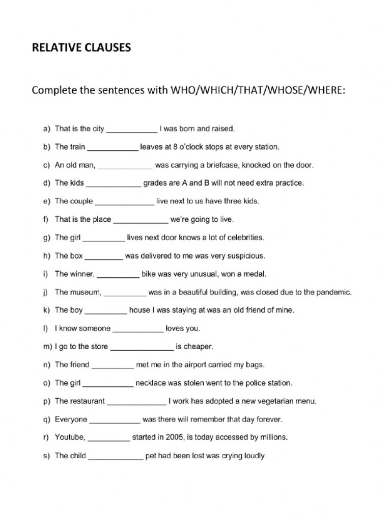 Relative Clauses | PDF