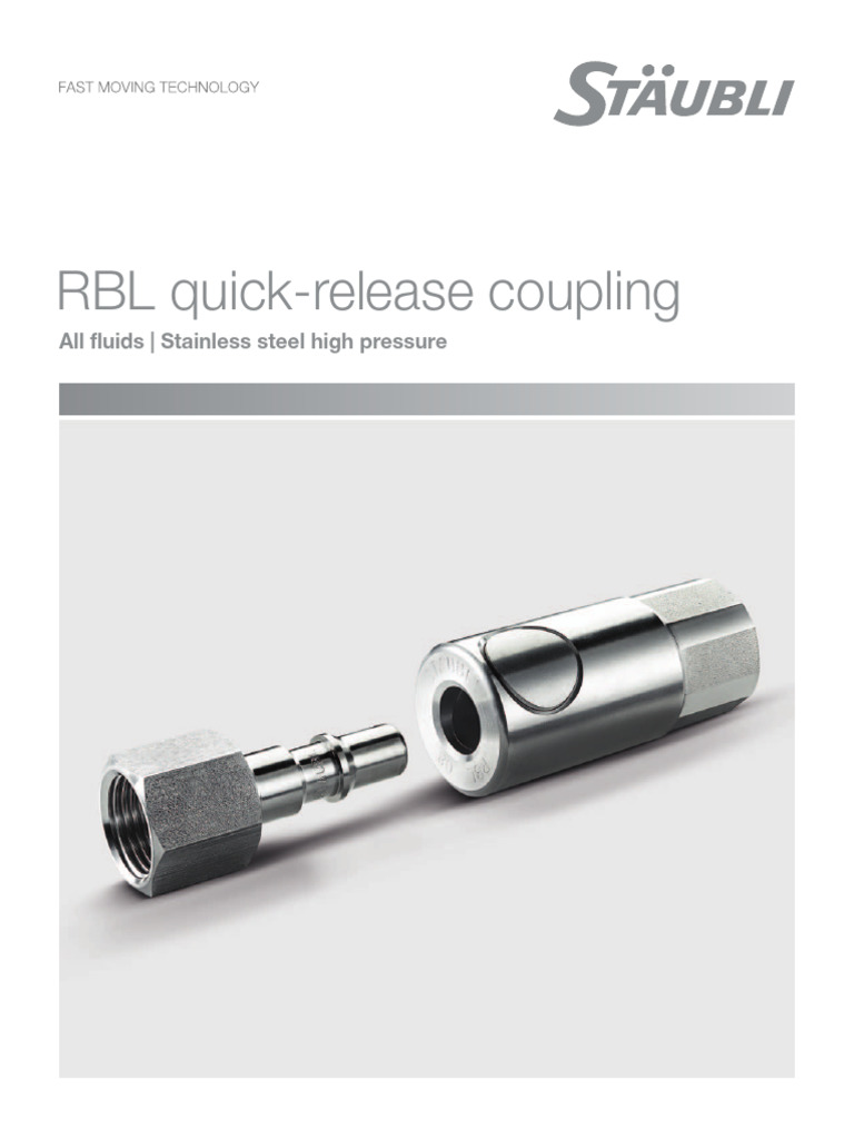 RBL All Fluids Stainless Steel Couplings Staubli Us | PDF