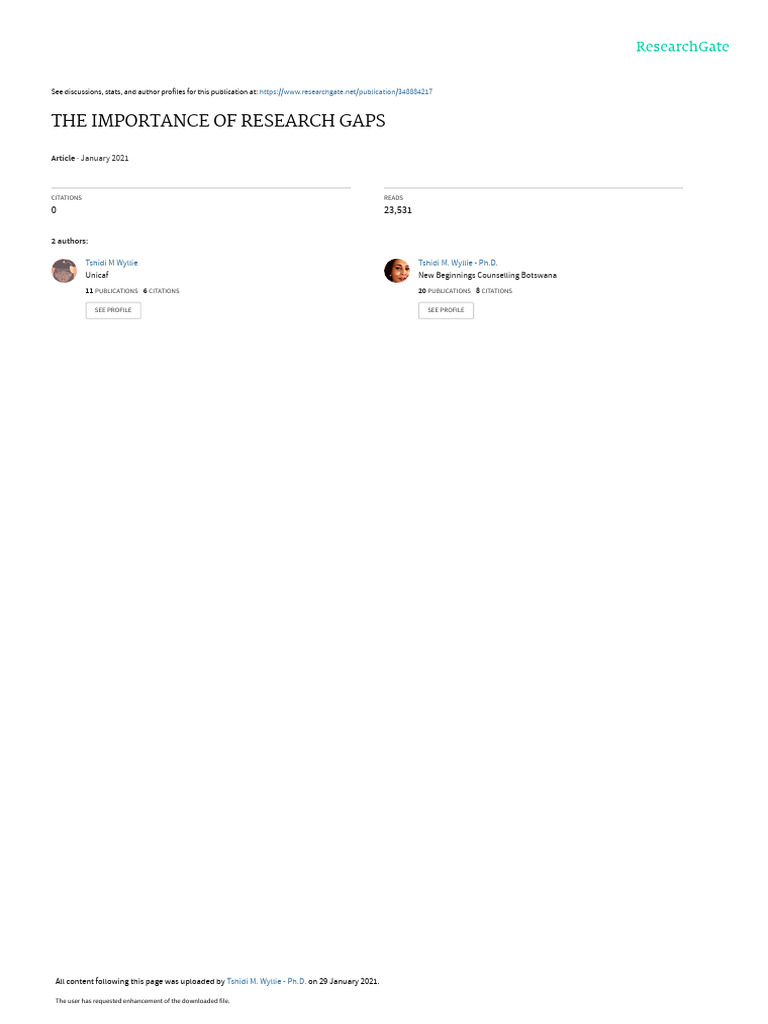 THE_IMPORTANCE_OF_RESEARCH_GAPS | PDF