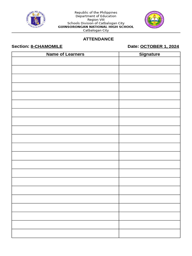 Attendance | PDF