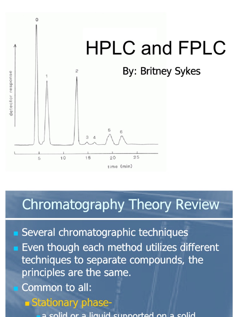 Hplc And Fplc2 High Performance Liquid Chromatography Chromatography